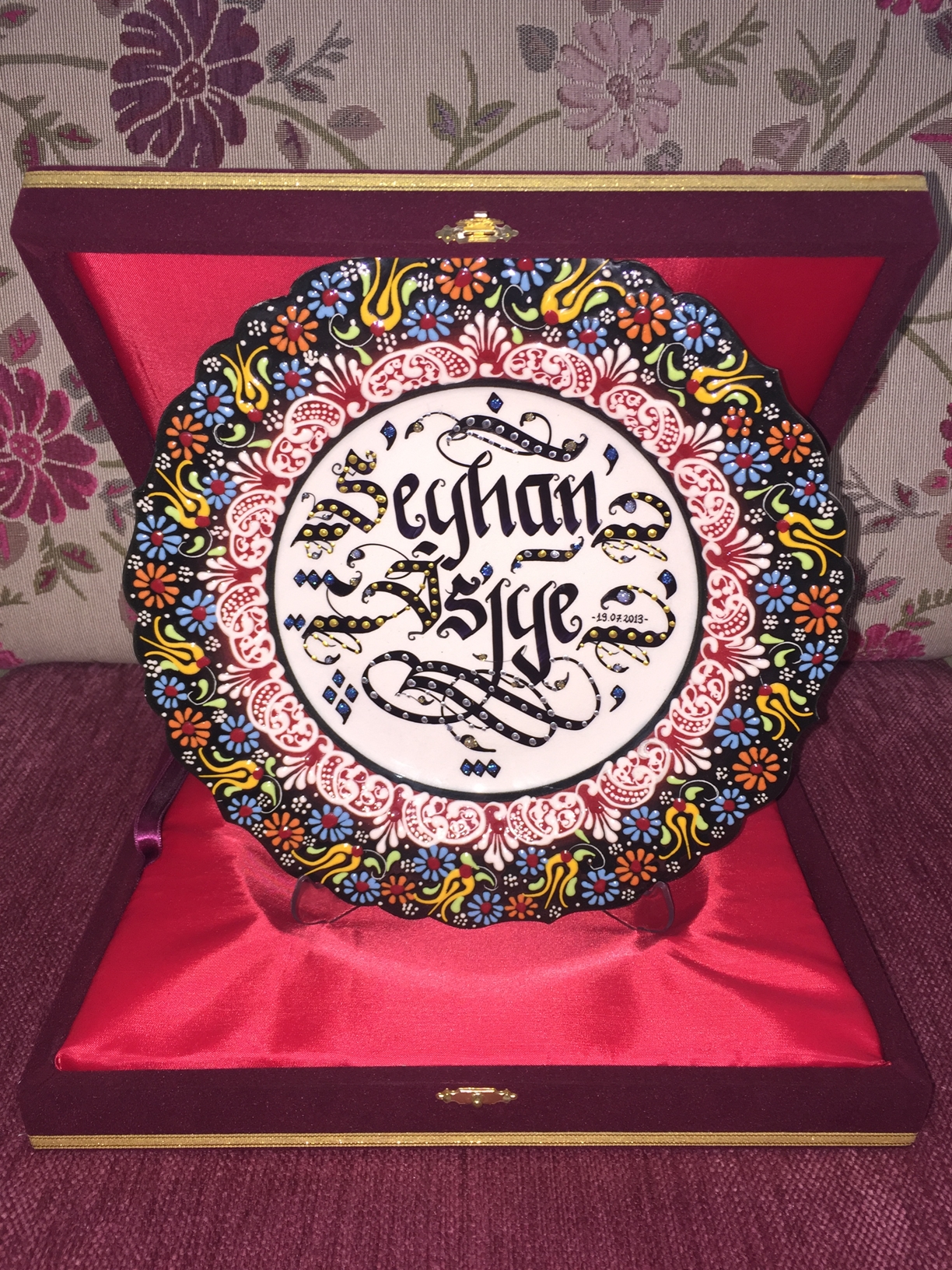 Çini Tabağa İsim Yazma-Hat Yazısı Kaligrafi | Yazıda Sanat